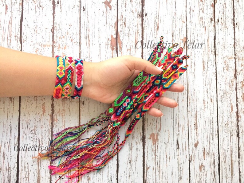 Mexico Friendship Bracelet ASSORTED Bracelet Set Macrame | Etsy