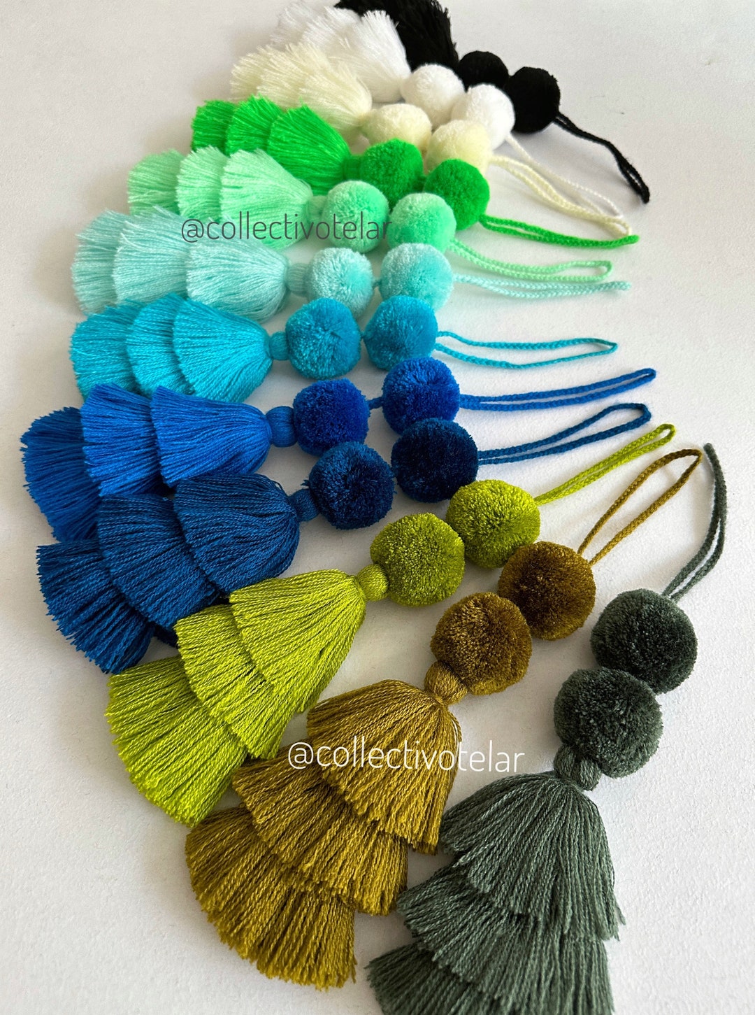 Pom Pom Tassel Bag Charm, Mexico Pom Tassel for Handbags, Pom Pom for ...