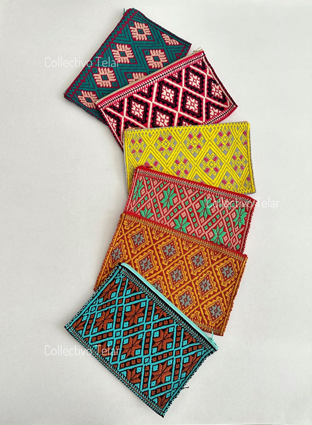 Mexican Pouch Bag, Zipper Pencil Pouch, Woven Make up Bag Mexico ...