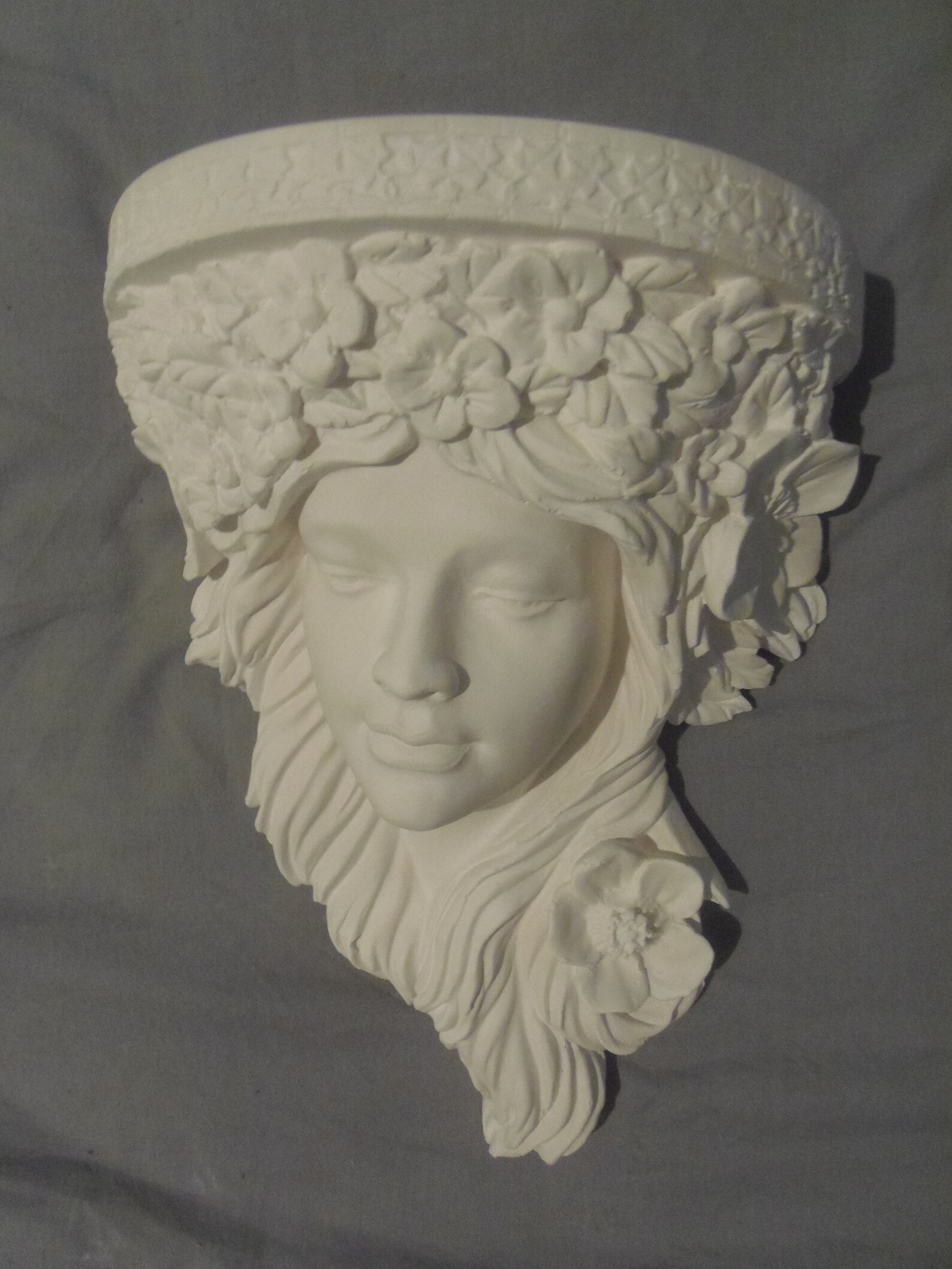 A Pair of Beautiful Lady Plaster Corbels in Fine Detail 23cm - Etsy
