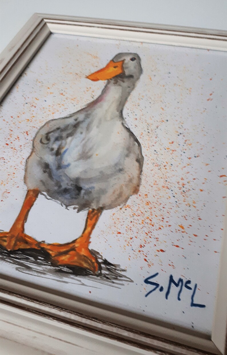 Watercolour duck painting. Duck frame. duck print. Framed. | Etsy