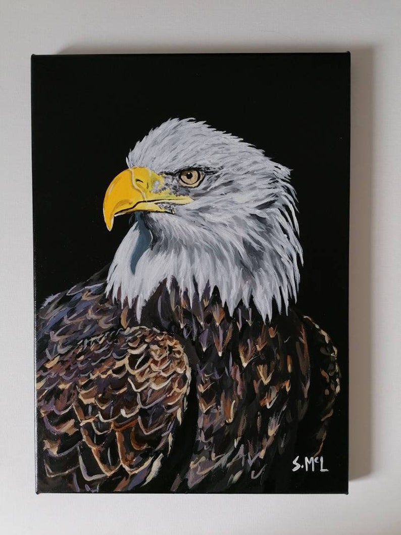 Original Eagle Painting. Acrylic. Hand Painted. Prints. Eagle Print ...