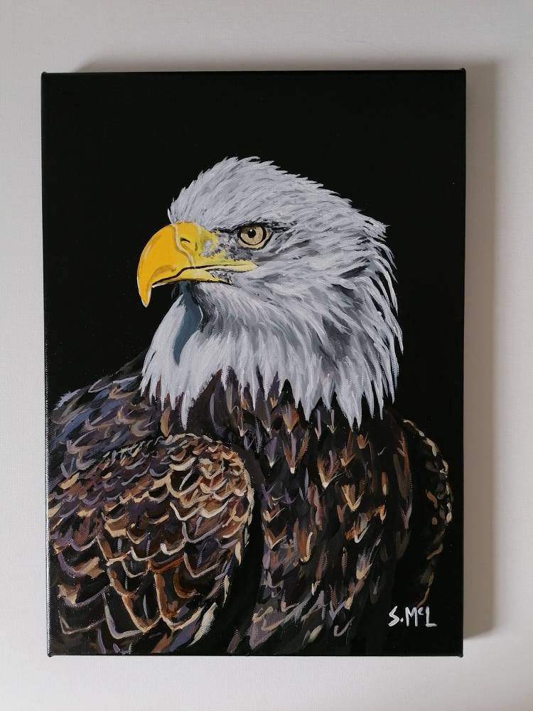Original Eagle Painting. Acrylic. Hand Painted. Prints. Eagle Print ...