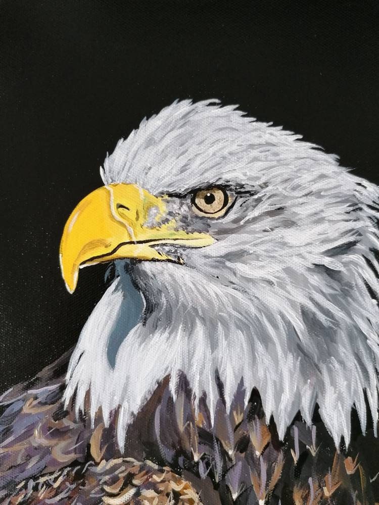 Original Eagle Painting. Acrylic. Hand Painted. Prints. Eagle Print ...