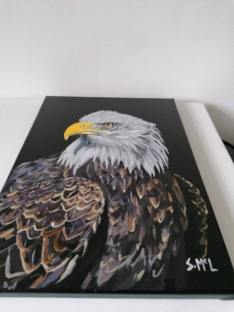Original Eagle Painting. Acrylic. Hand Painted. Prints. Eagle Print ...