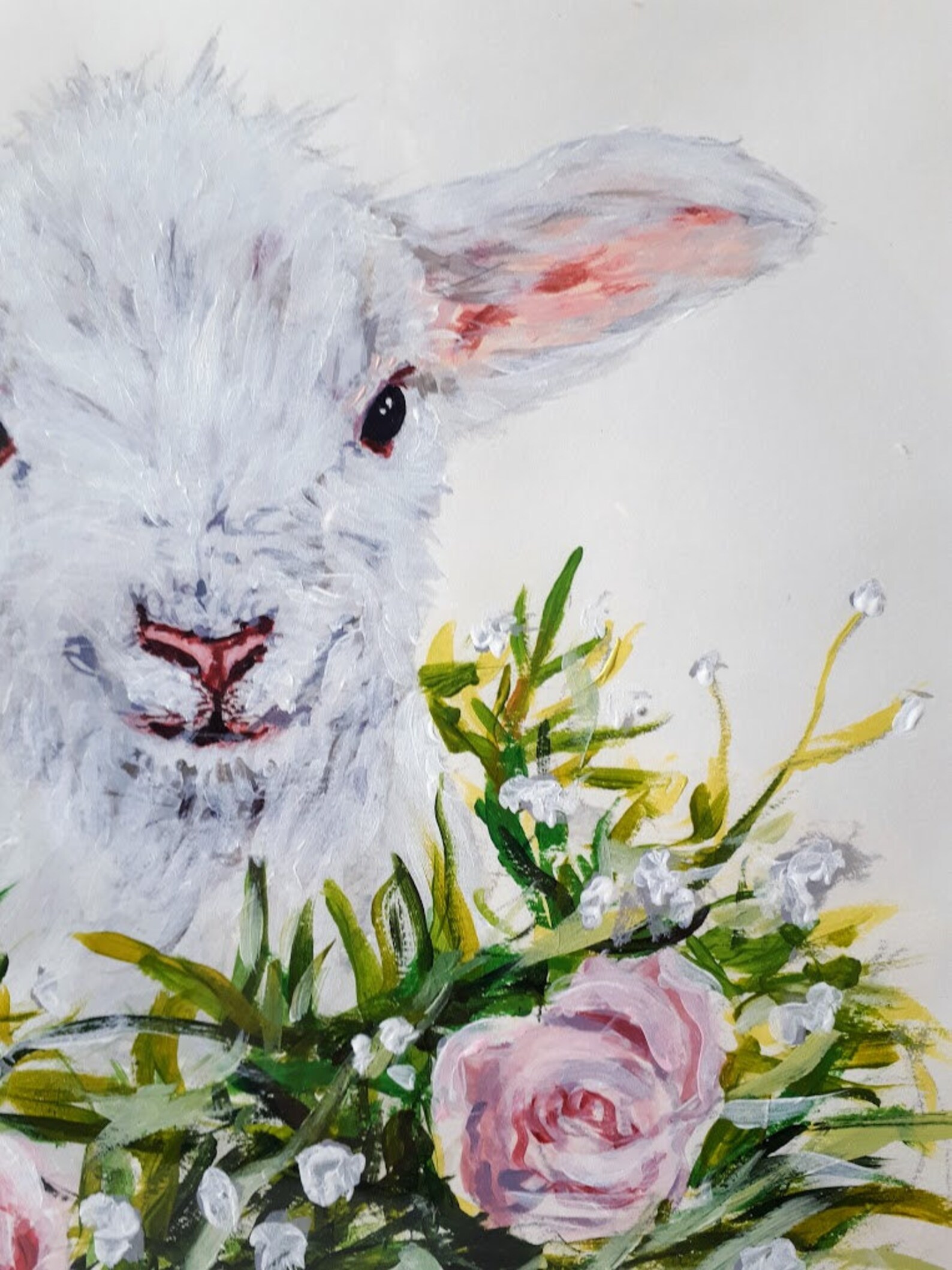 Floral Lamb Print. Acrylic Painting. Lamb Painting. Cute Lamb - Etsy UK