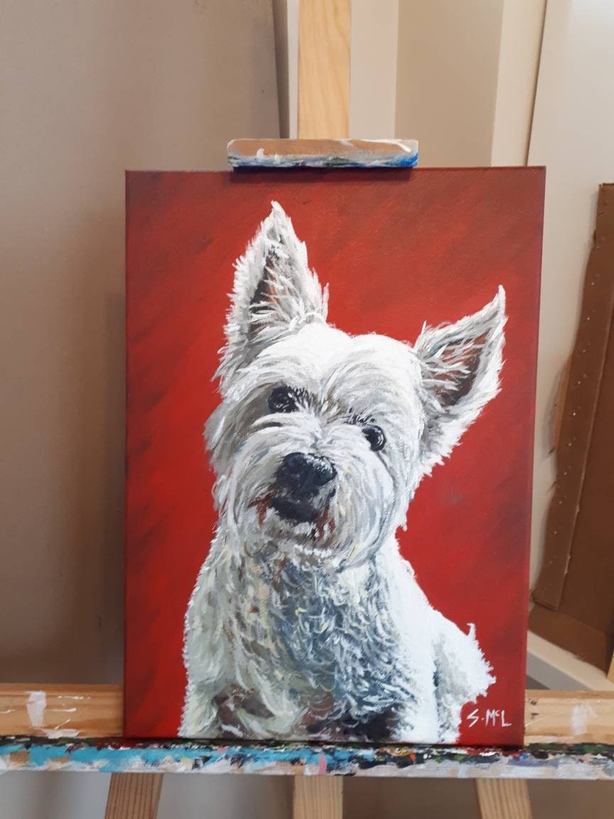 Custom ACRYLIC Pet Portrait on Canvas - www.eaboards.co.uk