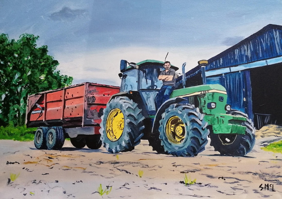 Custom Tractor Painting, Tractor Art, Machinery Art, Machinery Gift ...