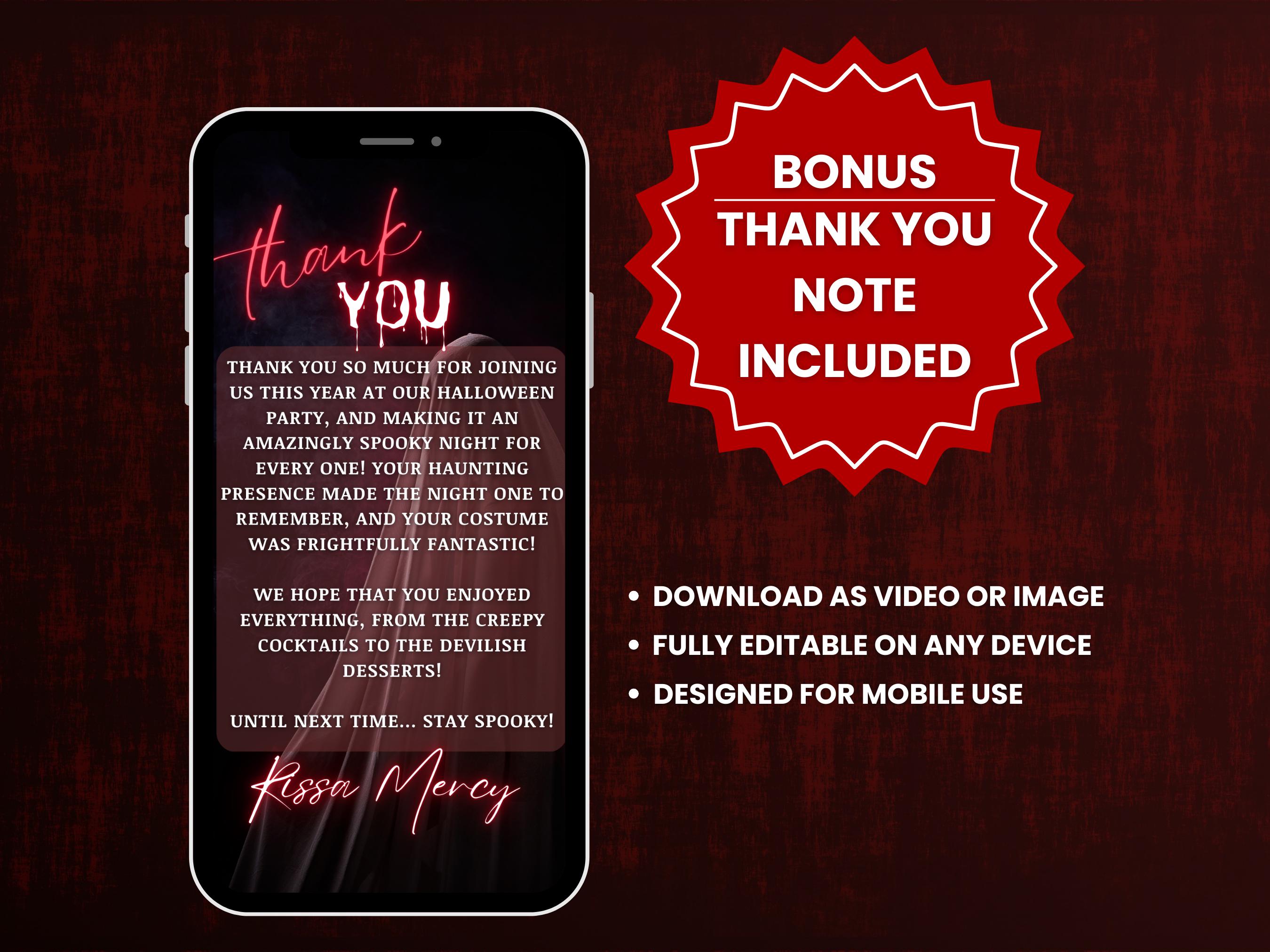 Haunted Halloween Party Digital Animated Invitation Template | Horror ...