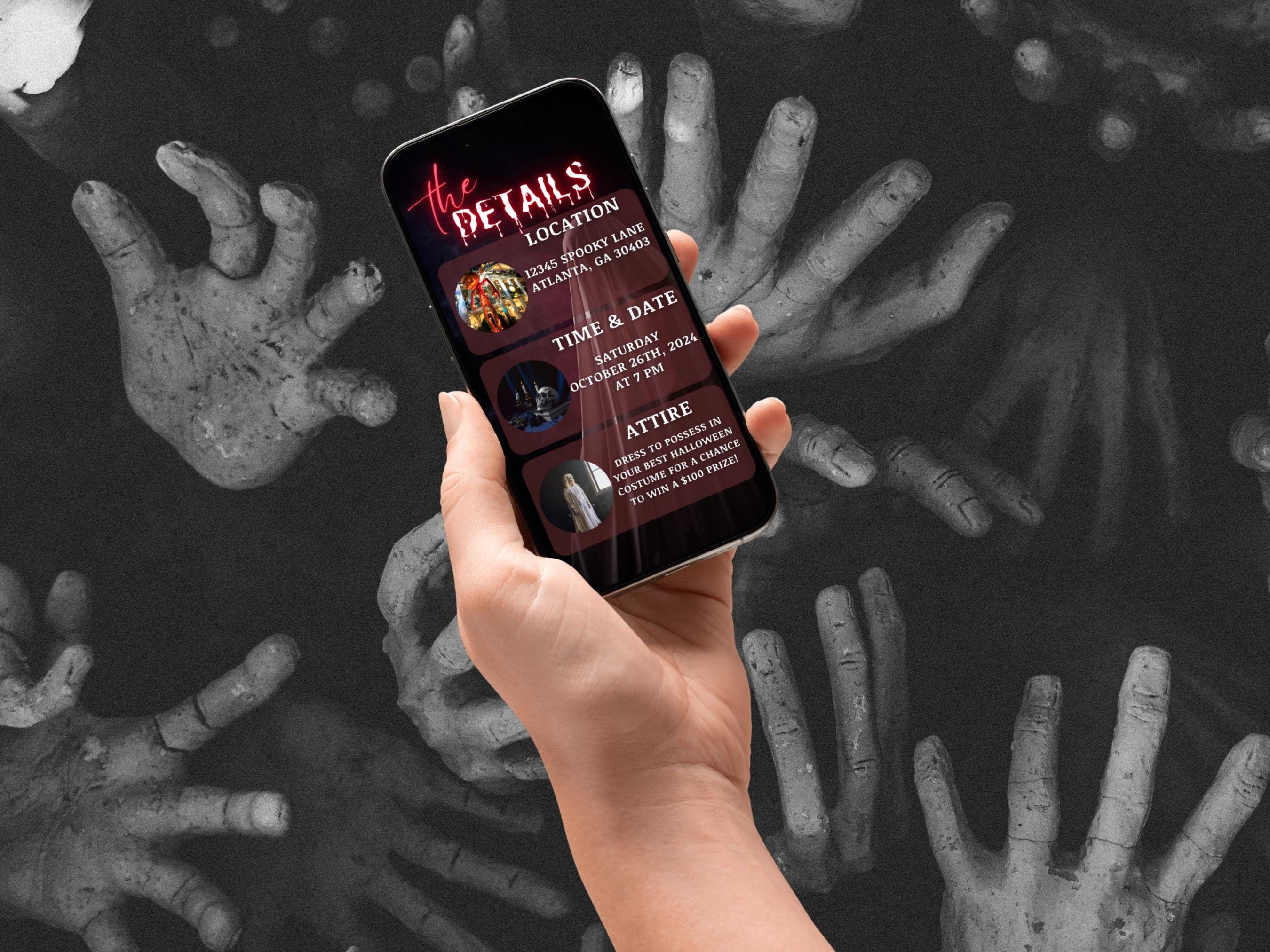 Haunted Halloween Party Digital Animated Invitation Template | Horror ...