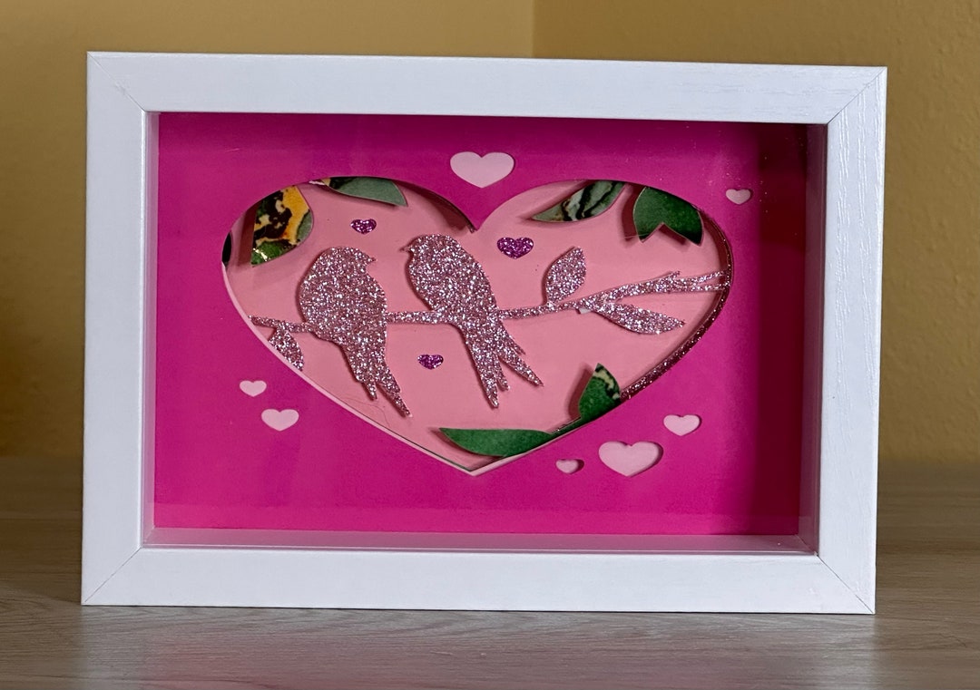 Love Birds Shadow Box Valentine's Day Gift - Etsy