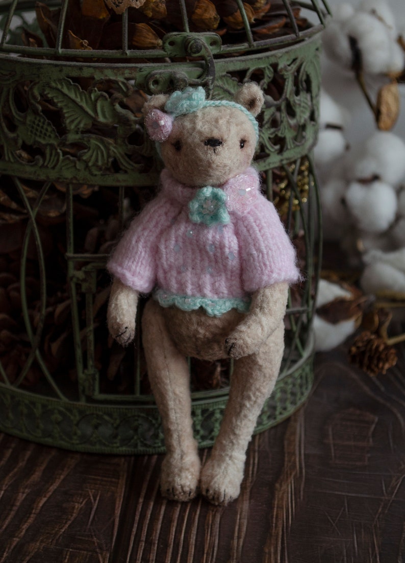Artist Teddy Bear, Teddy Pig Toy, Vintage Style Stuffed Animal, OOAK ...