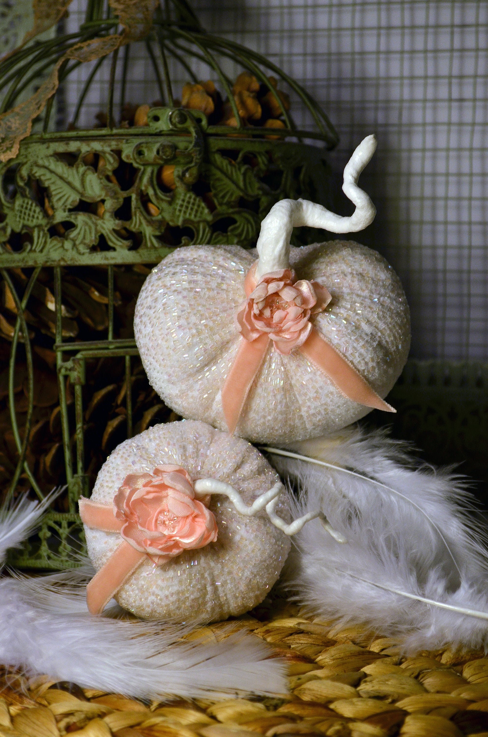 Velvet Pumpkins, Velvet Pumpkins With Embellishment, Velvet Pumpkins ...