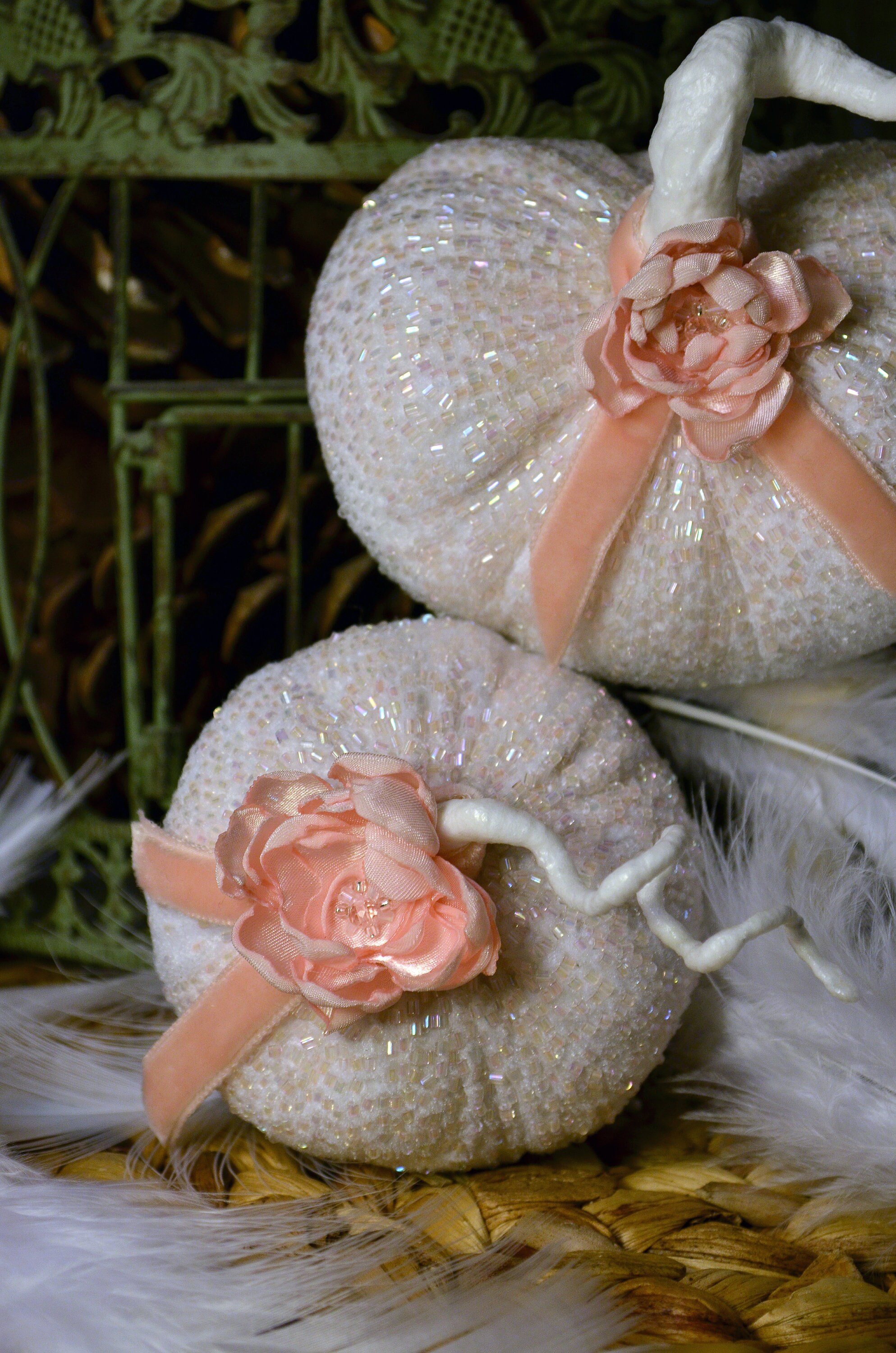 Velvet Pumpkins, Velvet Pumpkins With Embellishment, Velvet Pumpkins ...