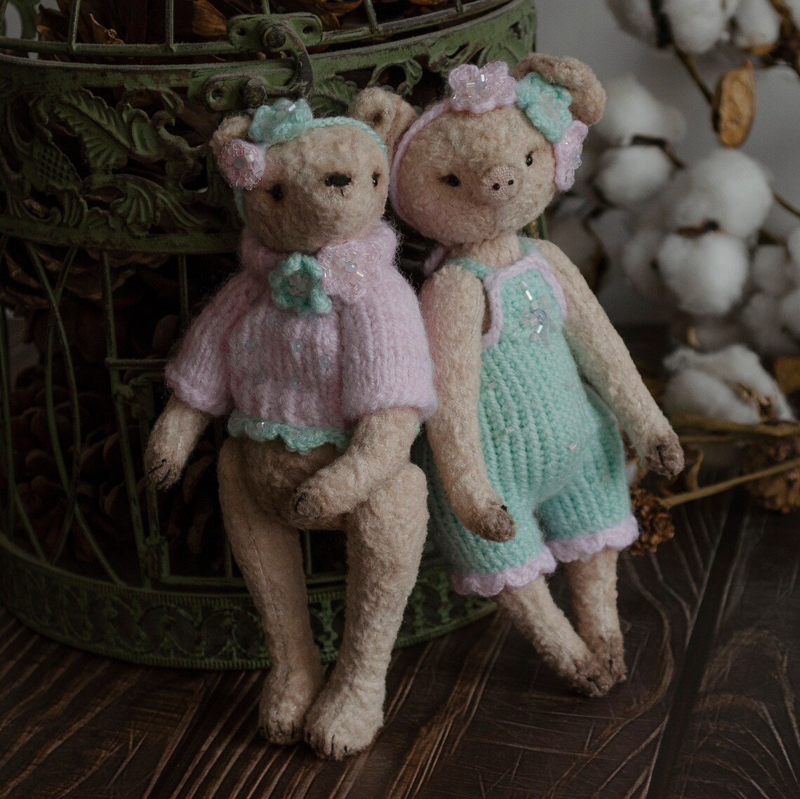 Artist Teddy Bear Teddy Pig Toy Vintage Style Stuffed | Etsy