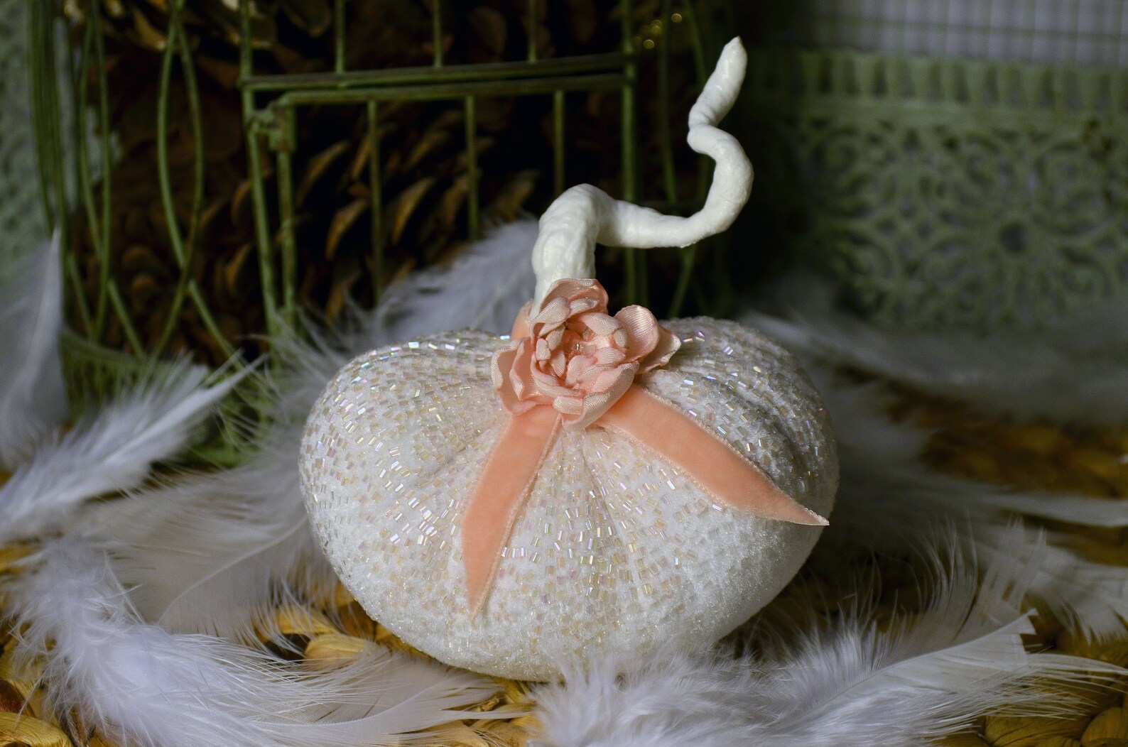 Velvet Pumpkins, Velvet Pumpkins With Embellishment, Velvet Pumpkins ...