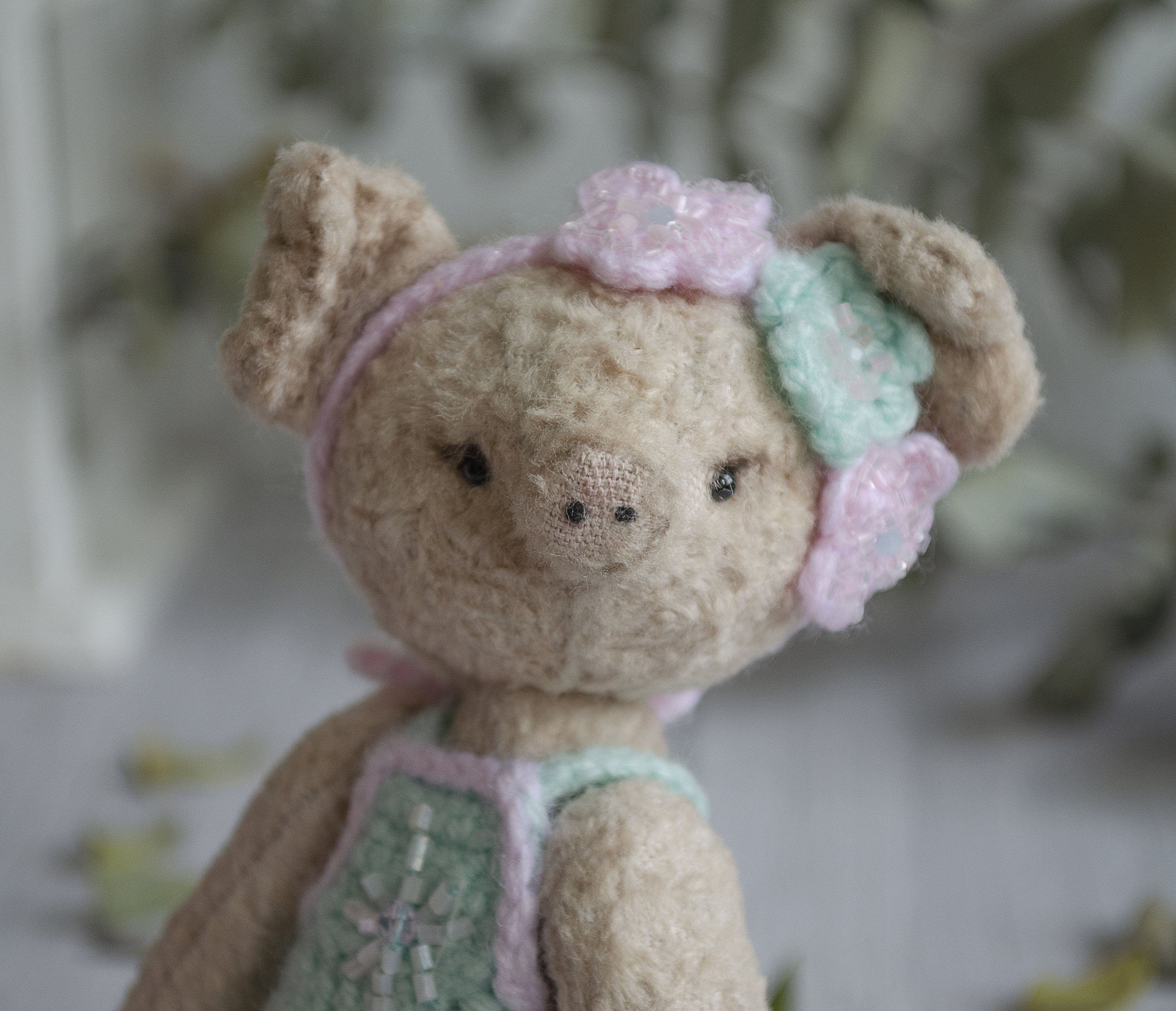 Artist Teddy Bear Teddy Pig Toy Vintage Style Stuffed | Etsy