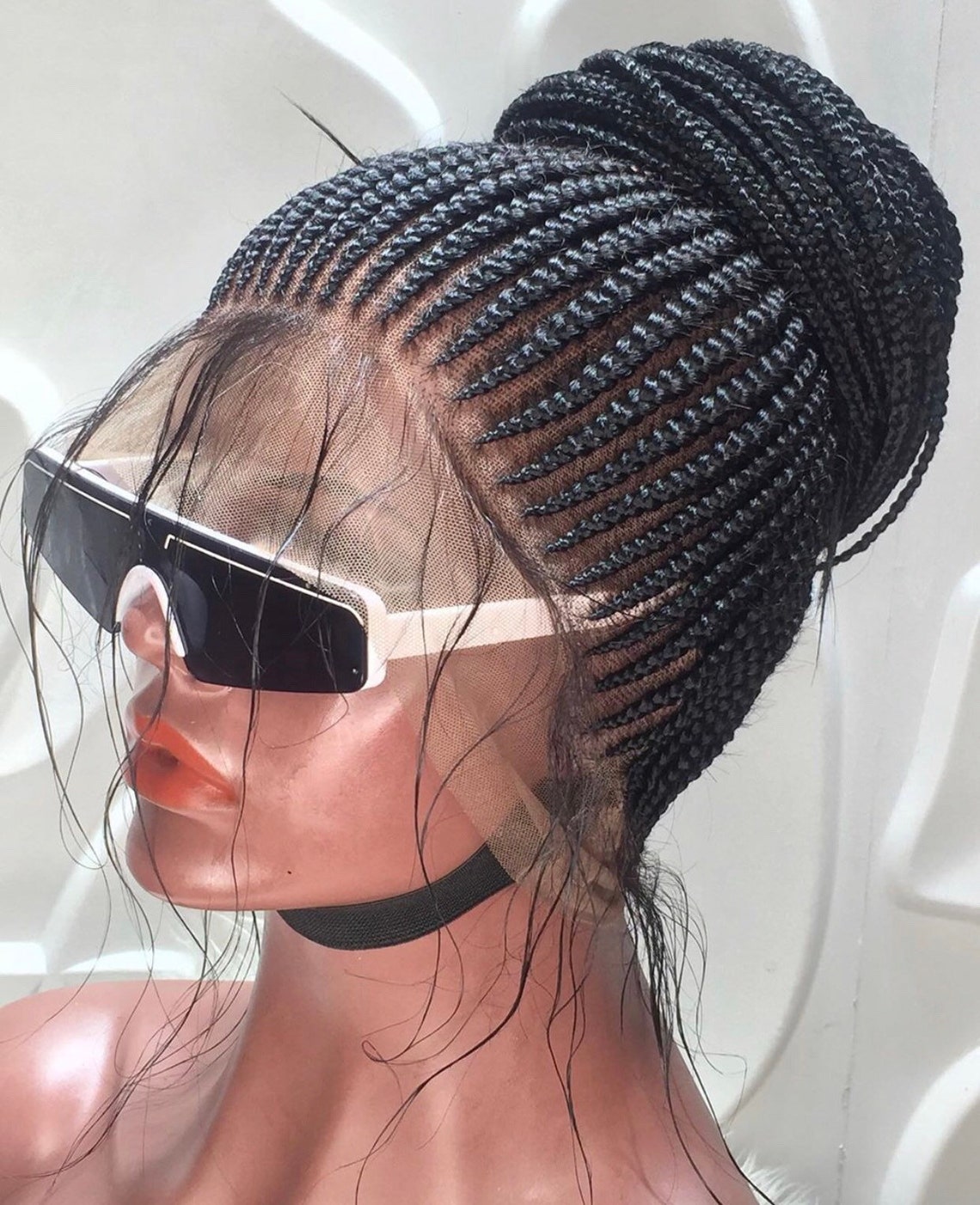 Cornrow Full Lace Frontal Ponytail Wig | Etsy