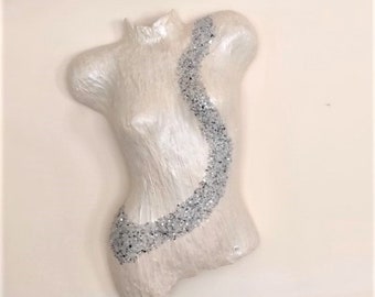 Torso Sculpture L Ceramic Corset Female Bust Handmade Clay Wall Art ...