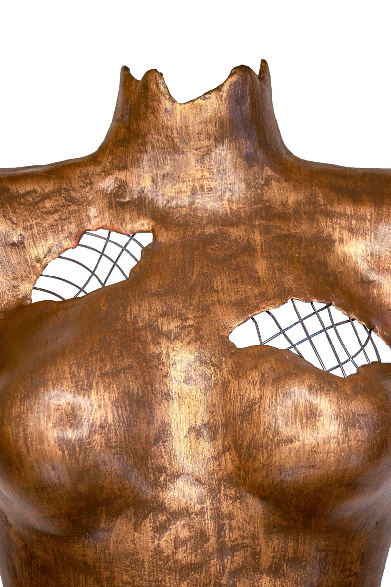 Torso Sculpture L Ceramic Corset Female Bust Handmade - Etsy