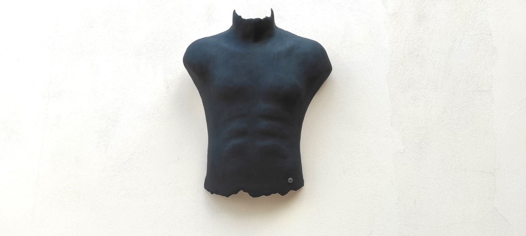 Male Torso Sculpture, Handmade, Plaster Sculpture, Wall Plaque - Home ...