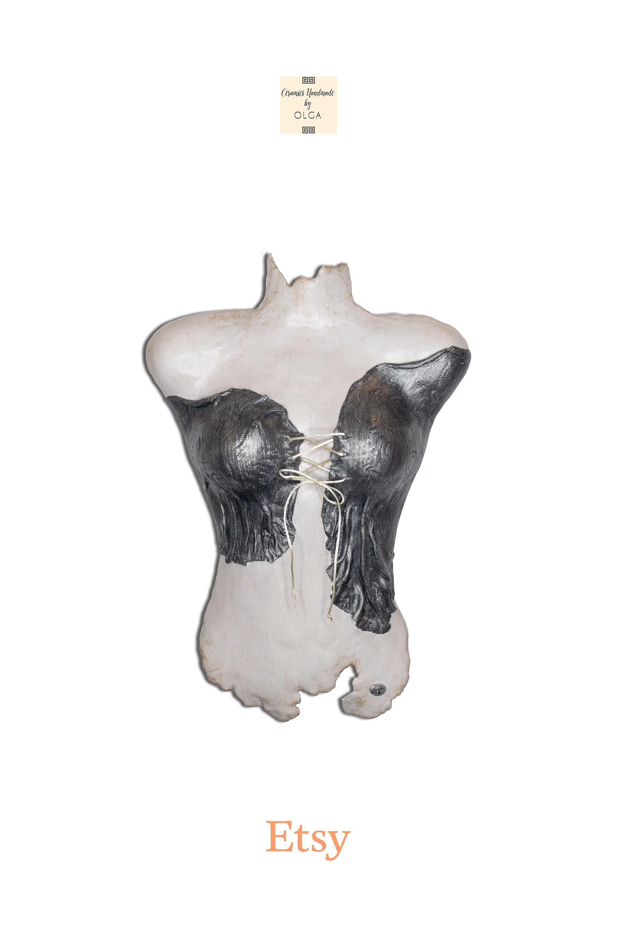 Life Size Torso Sculpture L Ceramic Corset Handmade Clay - Etsy
