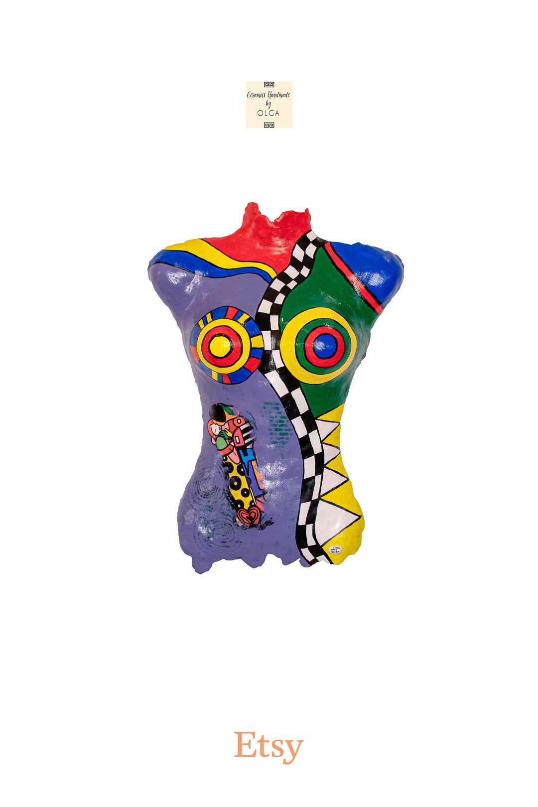 Μannequin –L Torso Sculpture Klimt's Kiss – Ceramic Corset – Bust ...