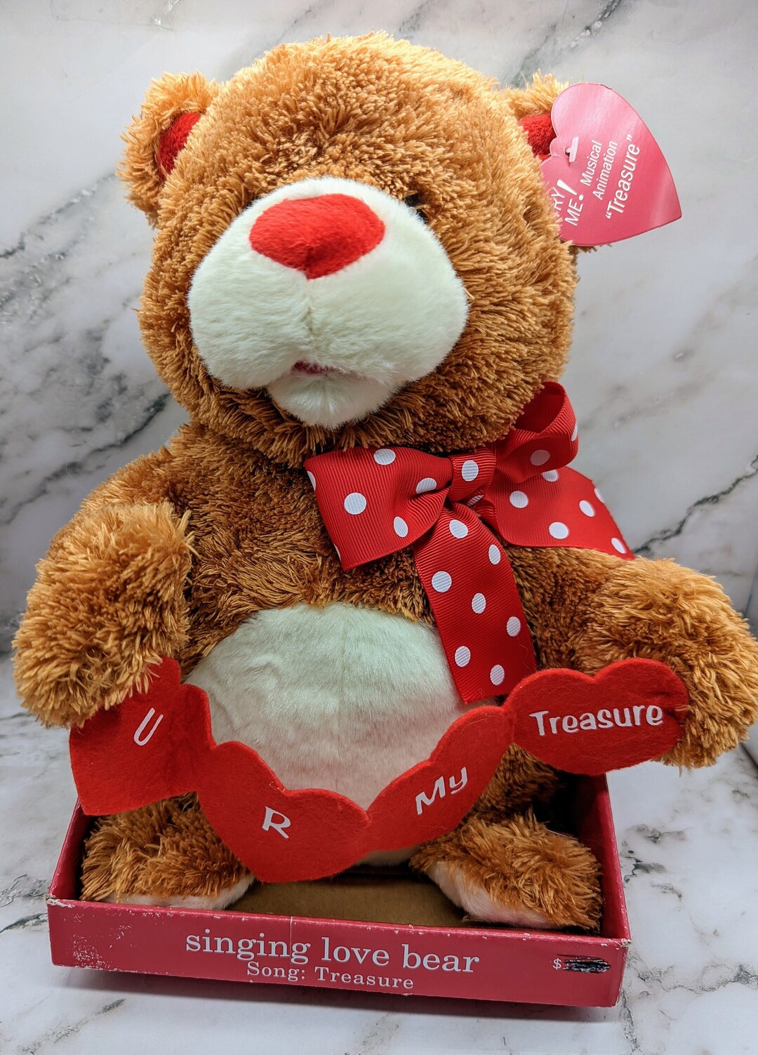 Valentine Singing Plush Love Bear Sings treasure - Etsy