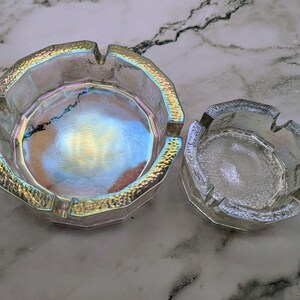 Vintage Blenko Iridescent Pebble Texture 6 or 4 Glass Ashtray - Etsy