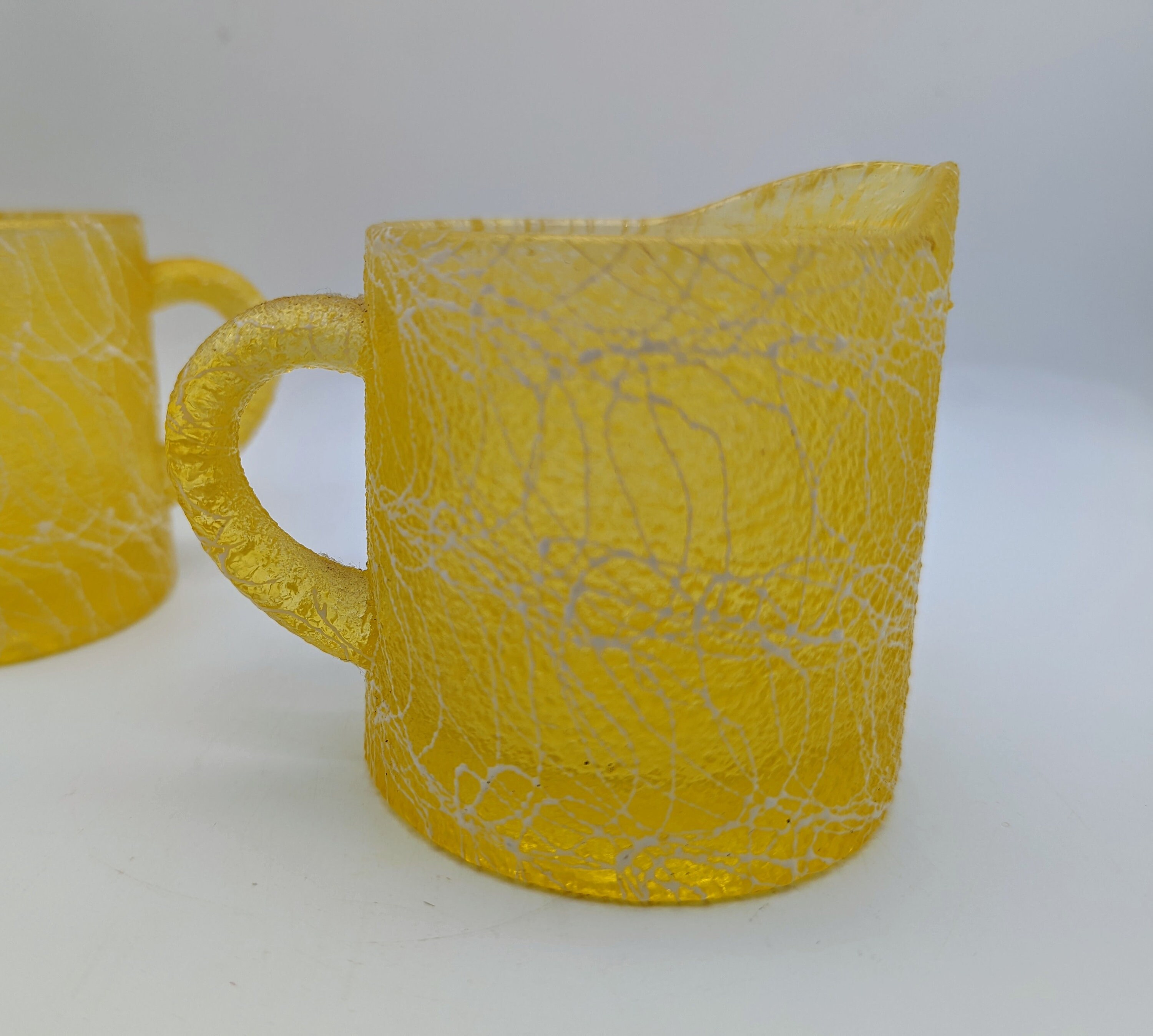 Mid Century Spaghetti String Yellow Sugar and Creamer - Etsy