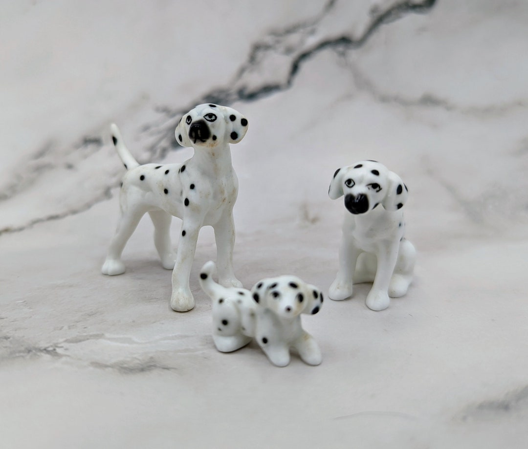 Vintage Miniature Bone China Dalmation Dog 3 Piece Family - Etsy