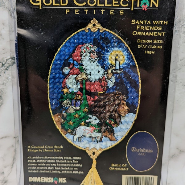 Gold Collection Kit Dimensions Santa Cross Stitch - Etsy