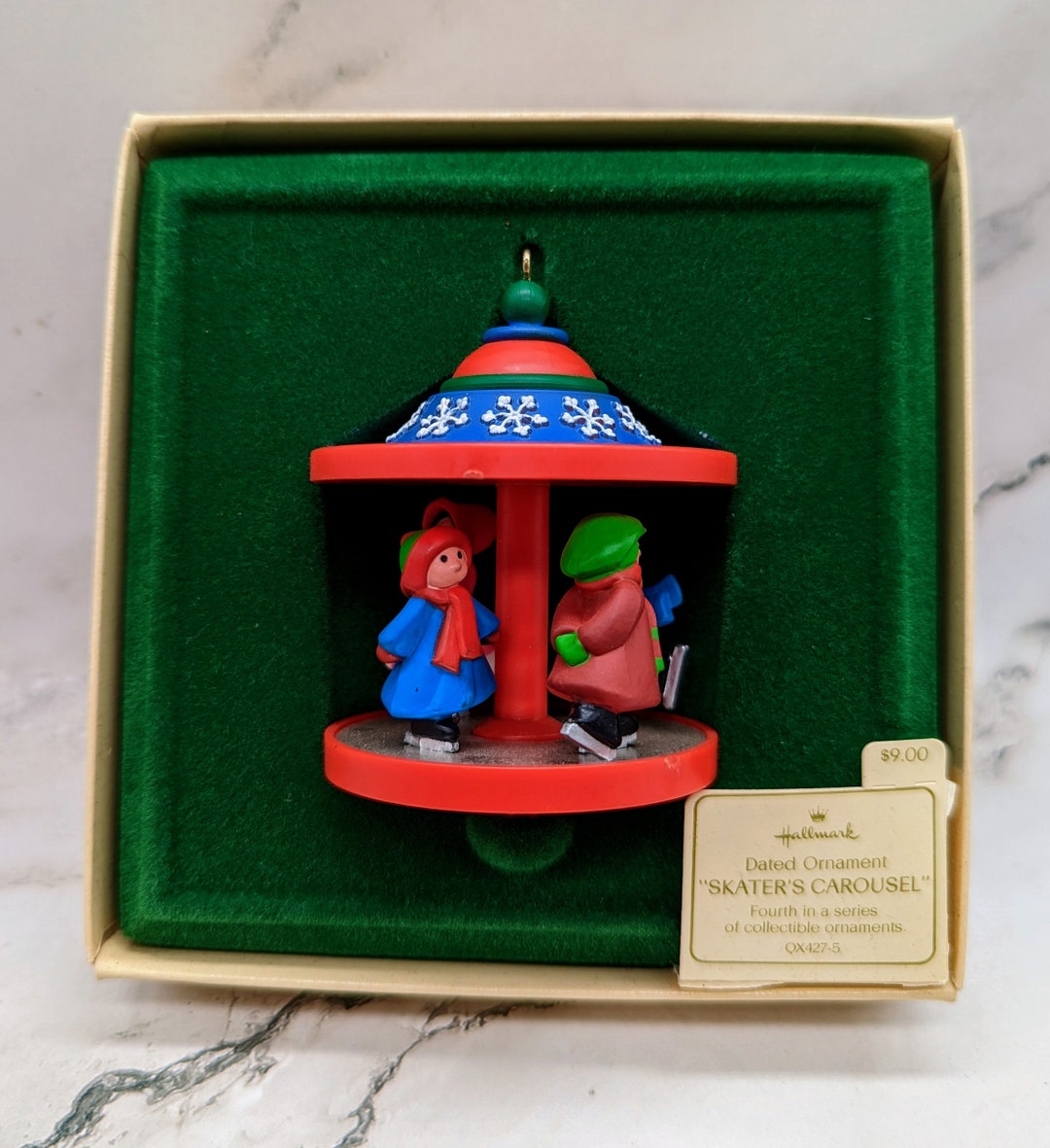 Vintage Hallmark Skater's Carousel Christmas Ornament 1981 - Etsy