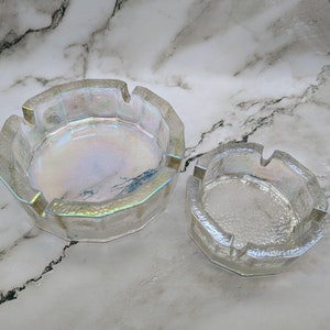 Vintage Blenko Iridescent Pebble Texture 6 or 4 Glass Ashtray - Etsy