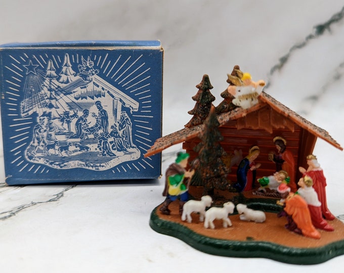 Vintage Tiny Plastic Nativity Scene in Original Box Hong Kong - Etsy