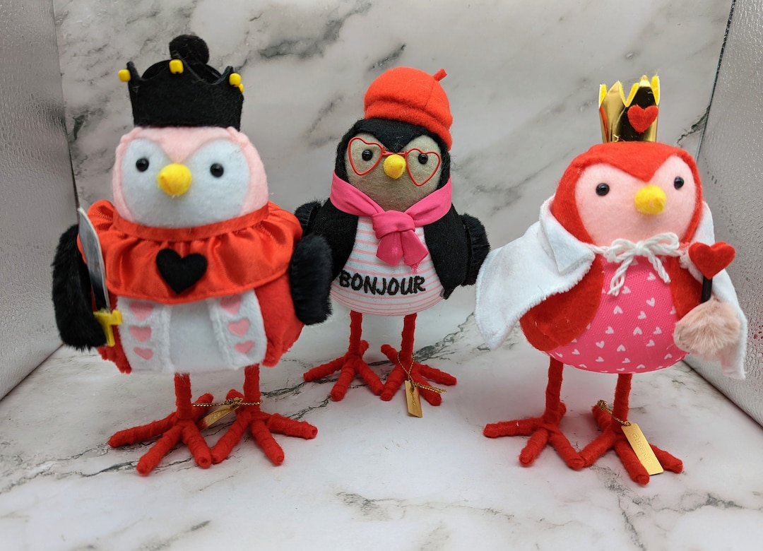 Target Spritz Valentine's Day Featherly Friend Felt Fabric Birds 2024 ...
