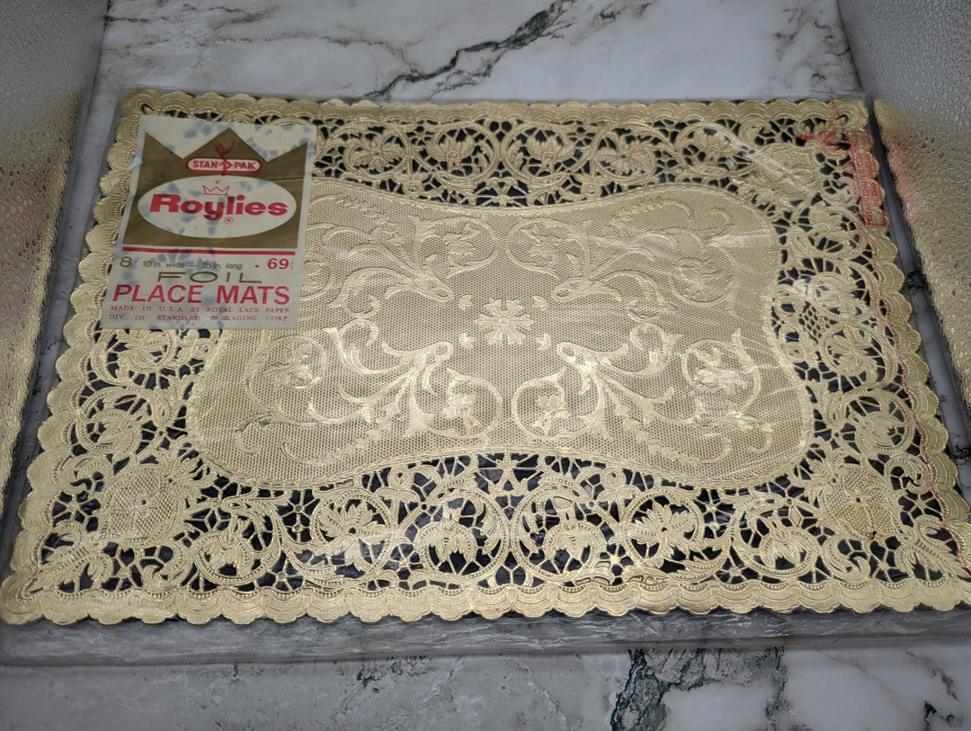 Vintage Royalies Gold Foil Paper Place Mats Pkg/6 - Etsy