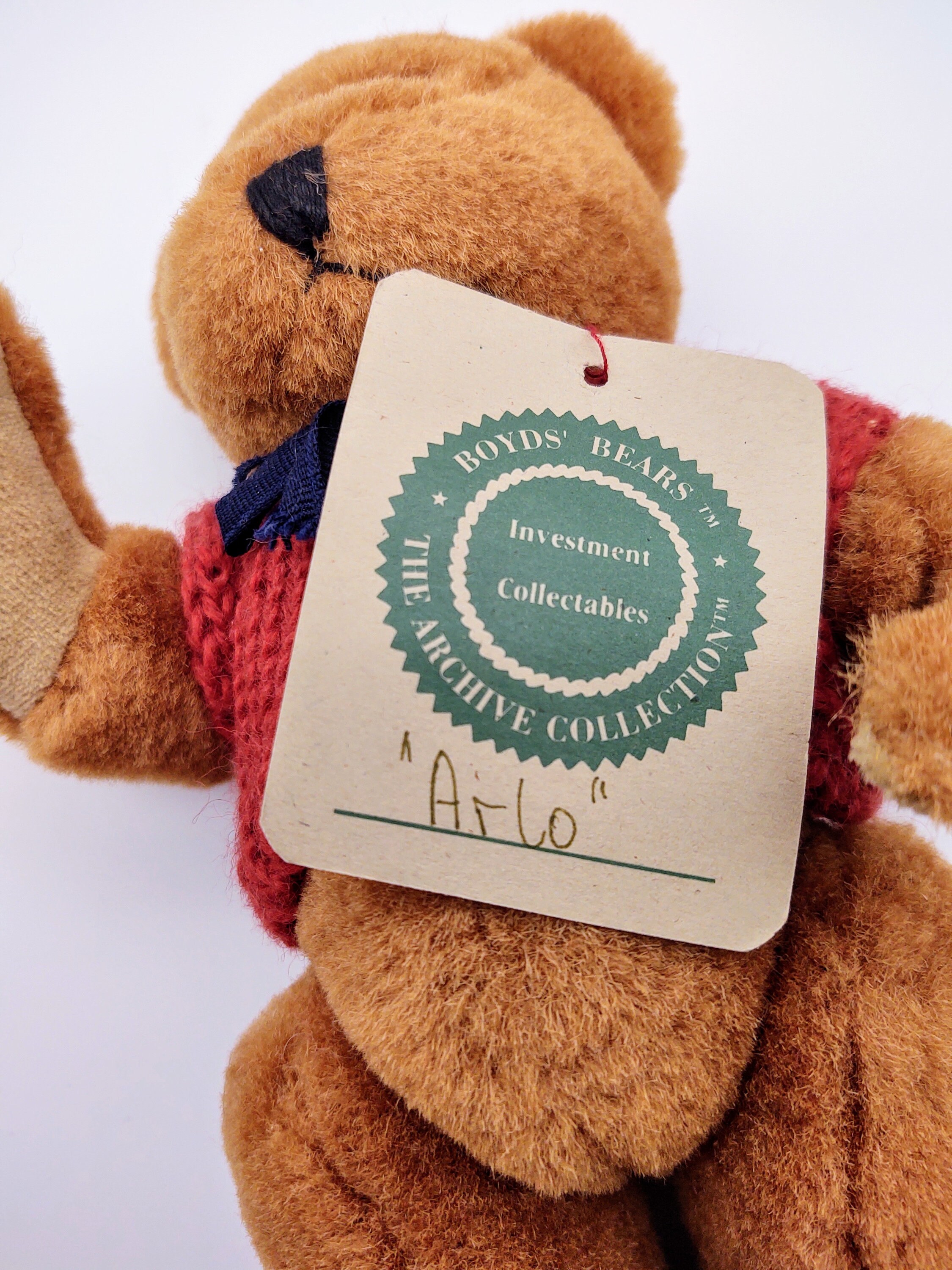 Boyds Bears Arlo Plush Bear with Red Sweater | Etsy