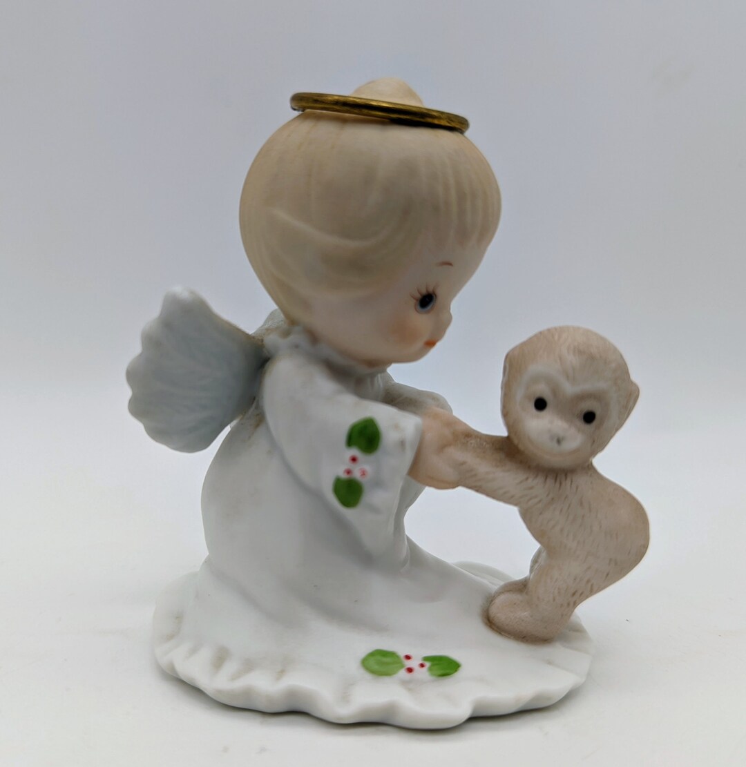 Ruth Morehead Holly Babes Christmas Angel With Baby Monkey 1997 - Etsy
