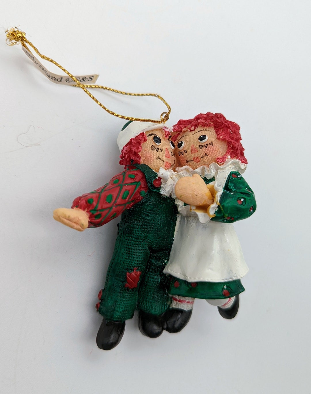 Vintage Raggedy Ann and Andy Christmas Ornament 1998 - Etsy