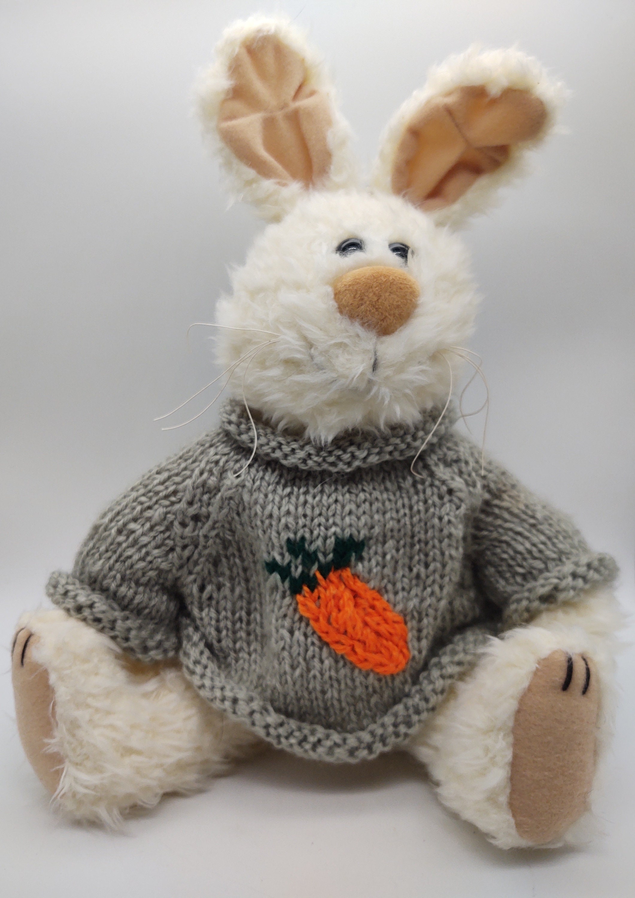 Vintage Gibson Greetings Plush Bunny Rabbit with Carrot | Etsy