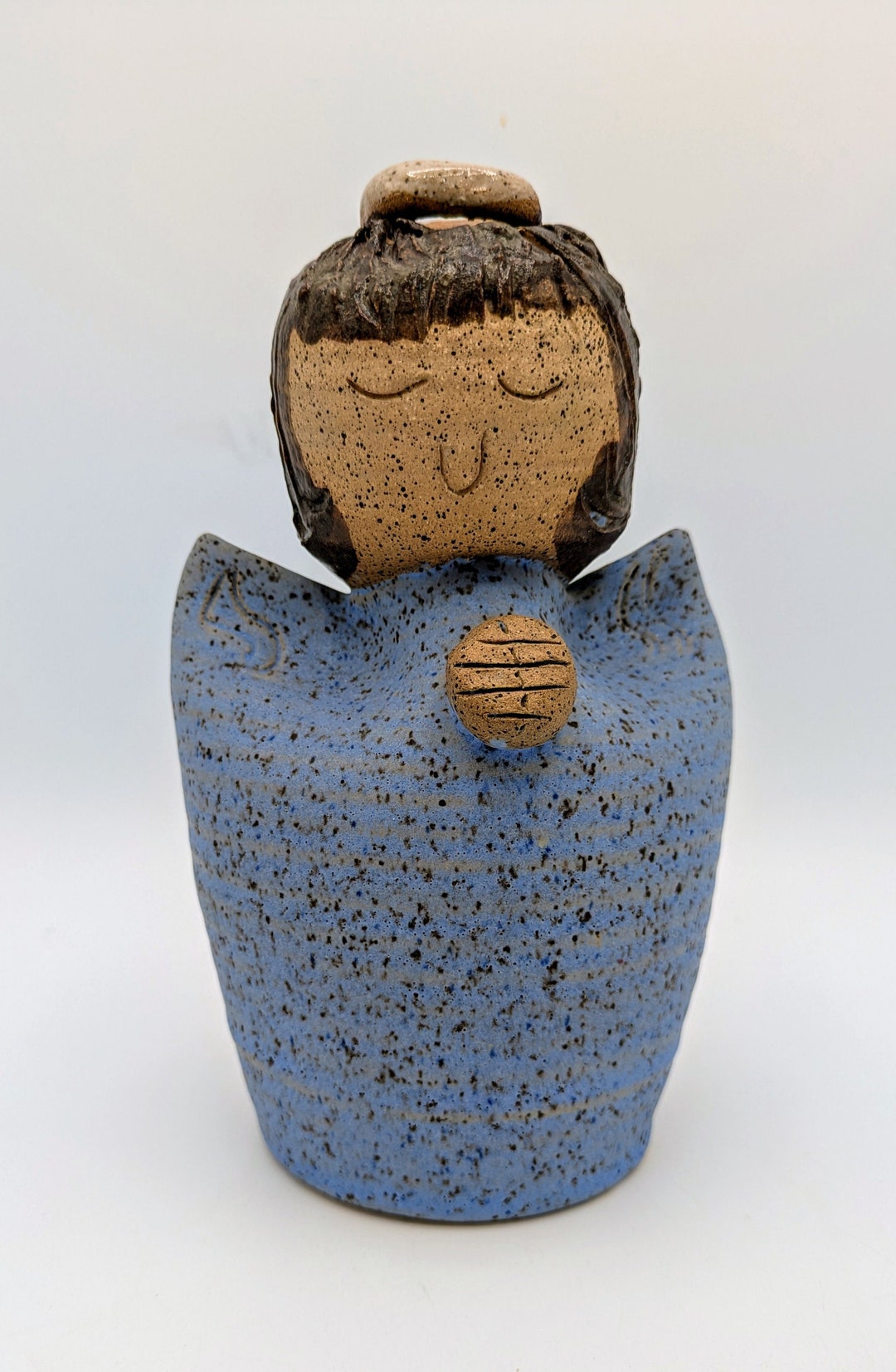 PM Anderson Pottery Handmade Rustic Angel Sculpture Signed 1982 - Etsy