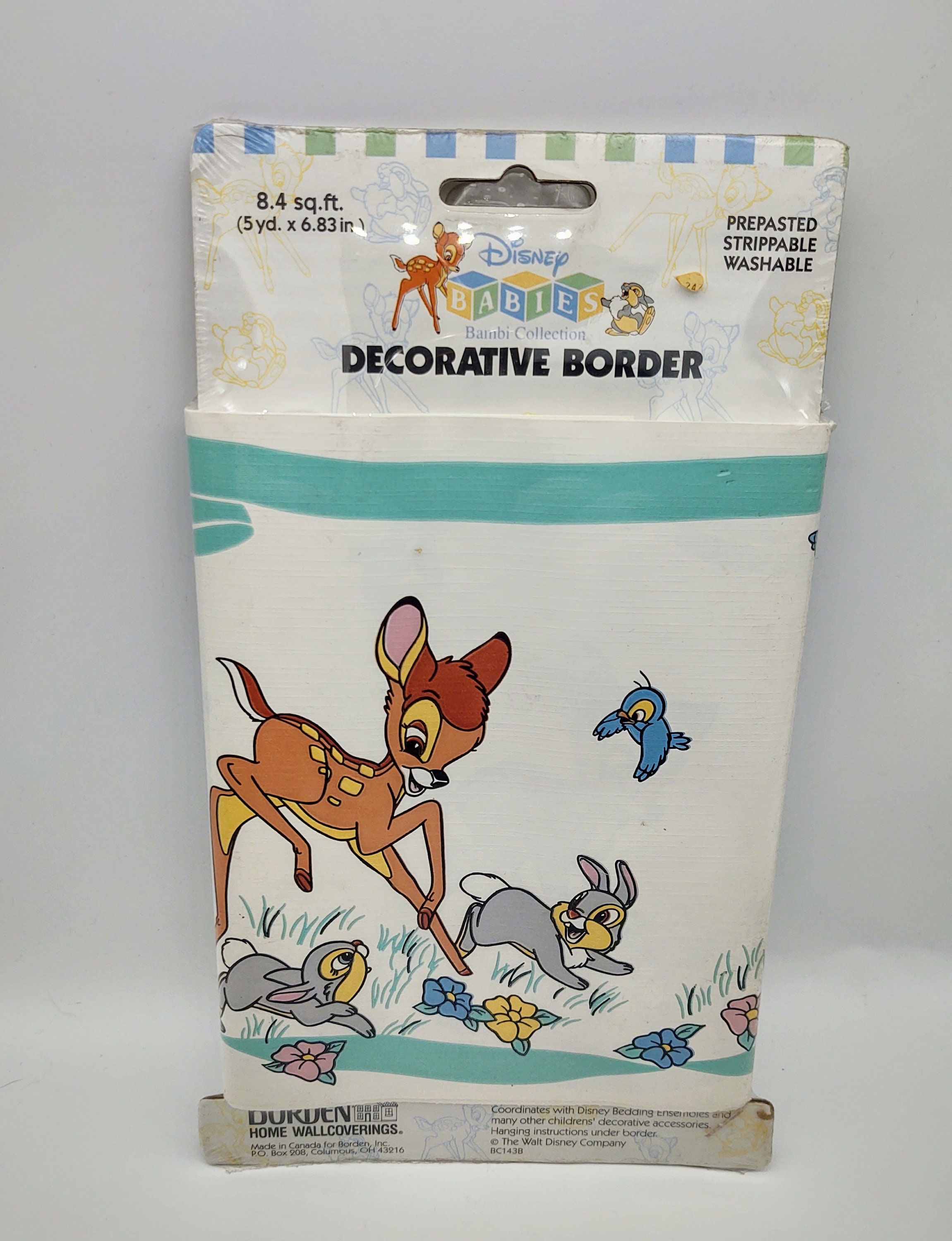 Vintage Disney Babies Bambi Decorative Wall Border 5 Yd | Etsy
