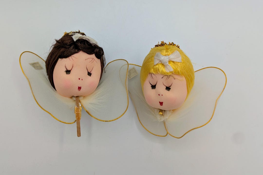 Stockinette Face Angel Head Picks With Wings and Halo Crafting Japan - Etsy