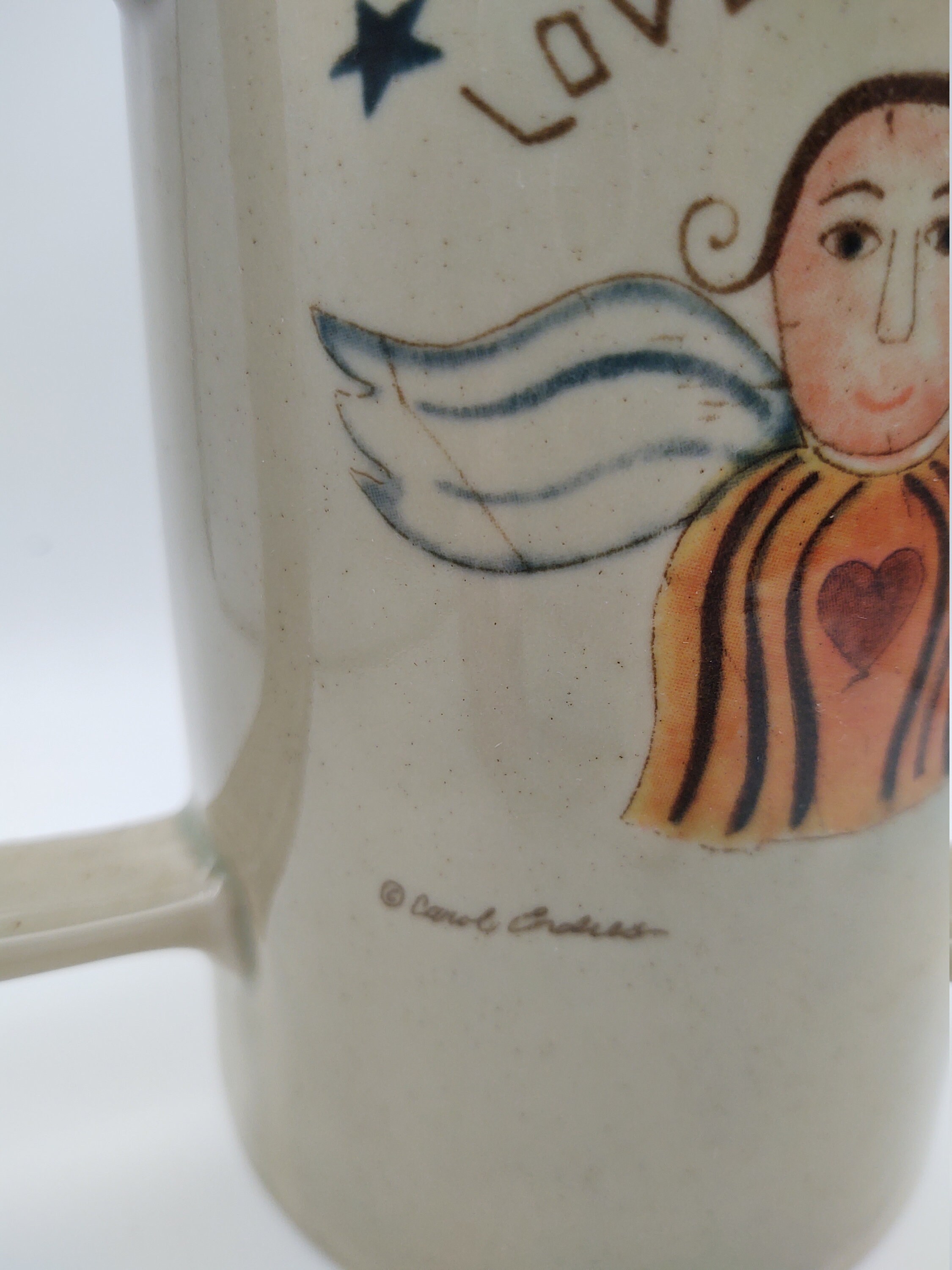 Vintage Otagiri Love Joy Peace Folkart Pitcher by Carol Endres | Etsy