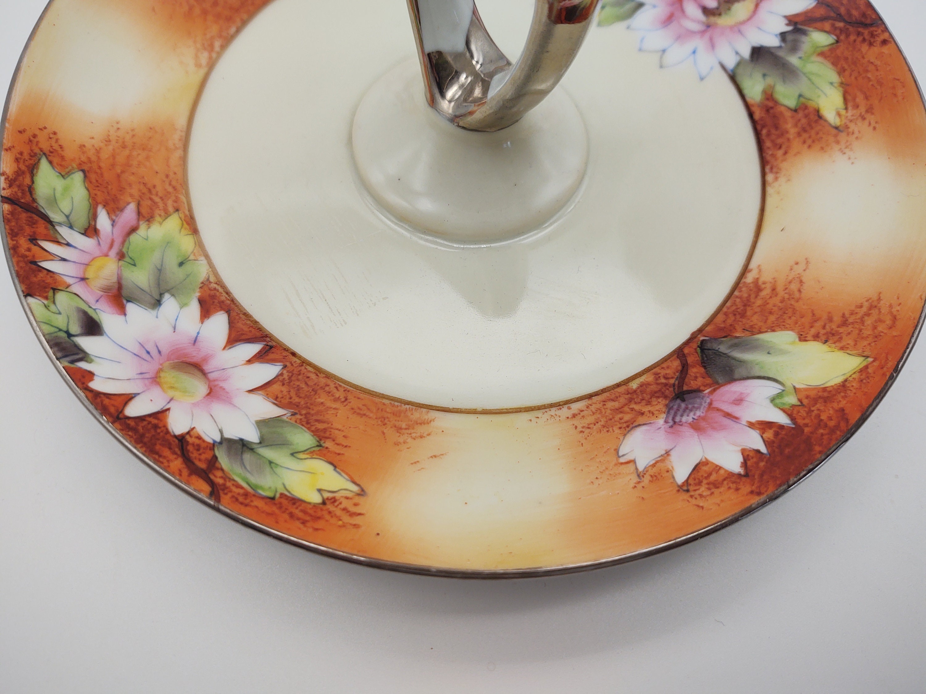 Vintage Noritake Morimura Orange and Pink Handled Nut Nappy | Etsy