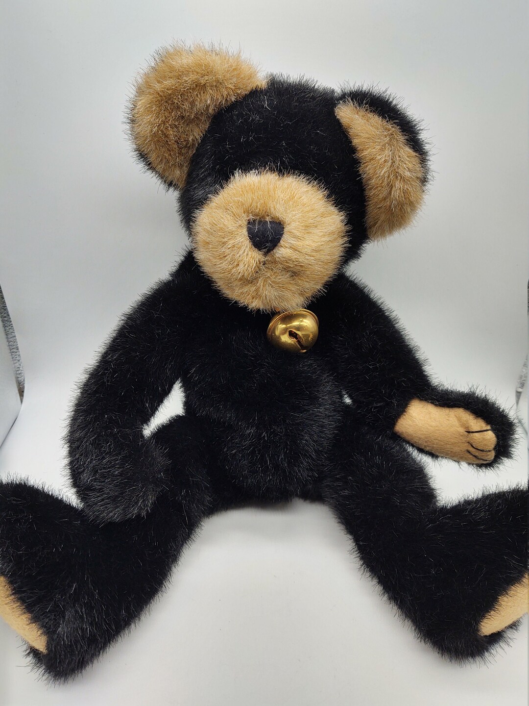 Boyds Bears Burlington P Beanster Black Plush Bear With Bell Collar - Etsy