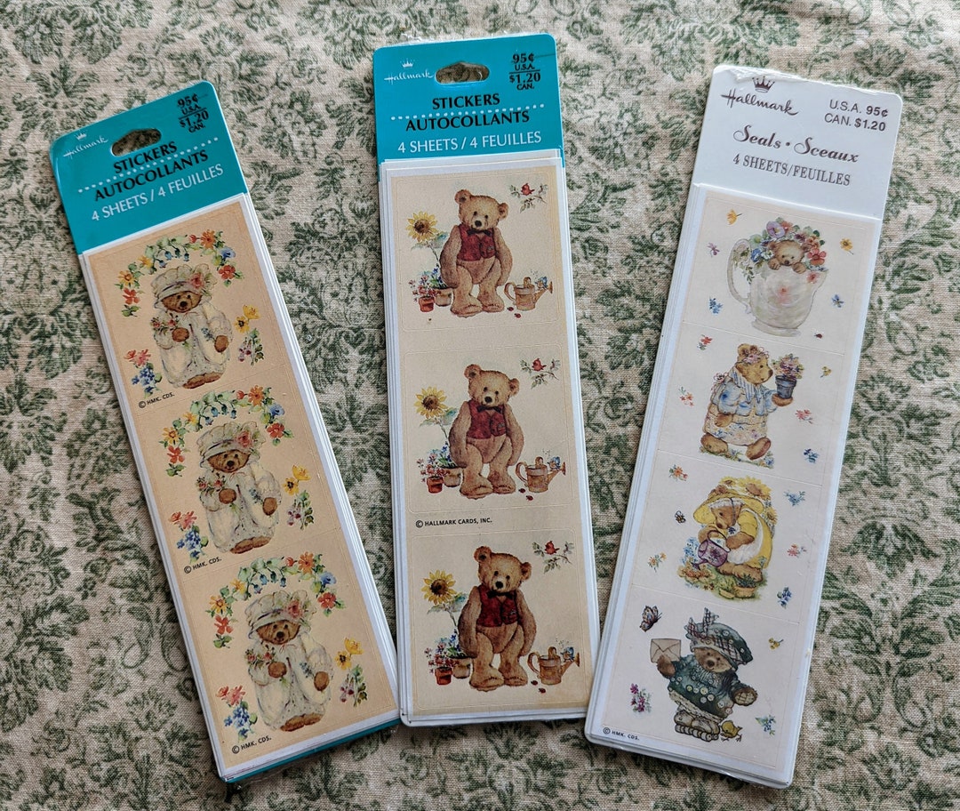 Vintage Hallmark Mary Hamilton Mary's Bears Stickers NOS - Etsy