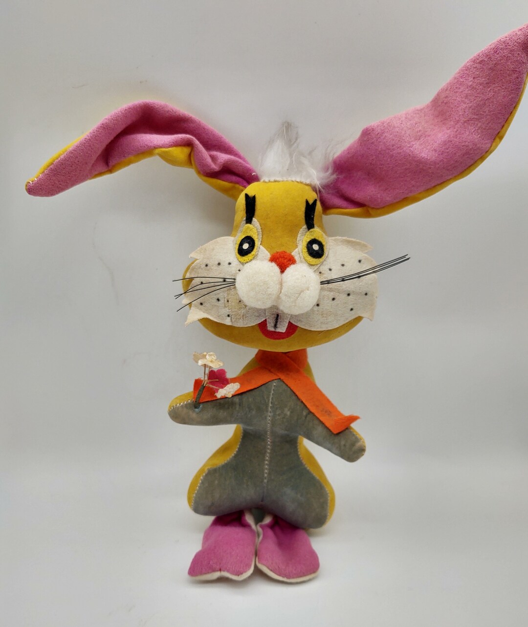 Vintage Velveteen Sawdust Stuffed Yellow Rabbit Japan Dream Pet? - Etsy