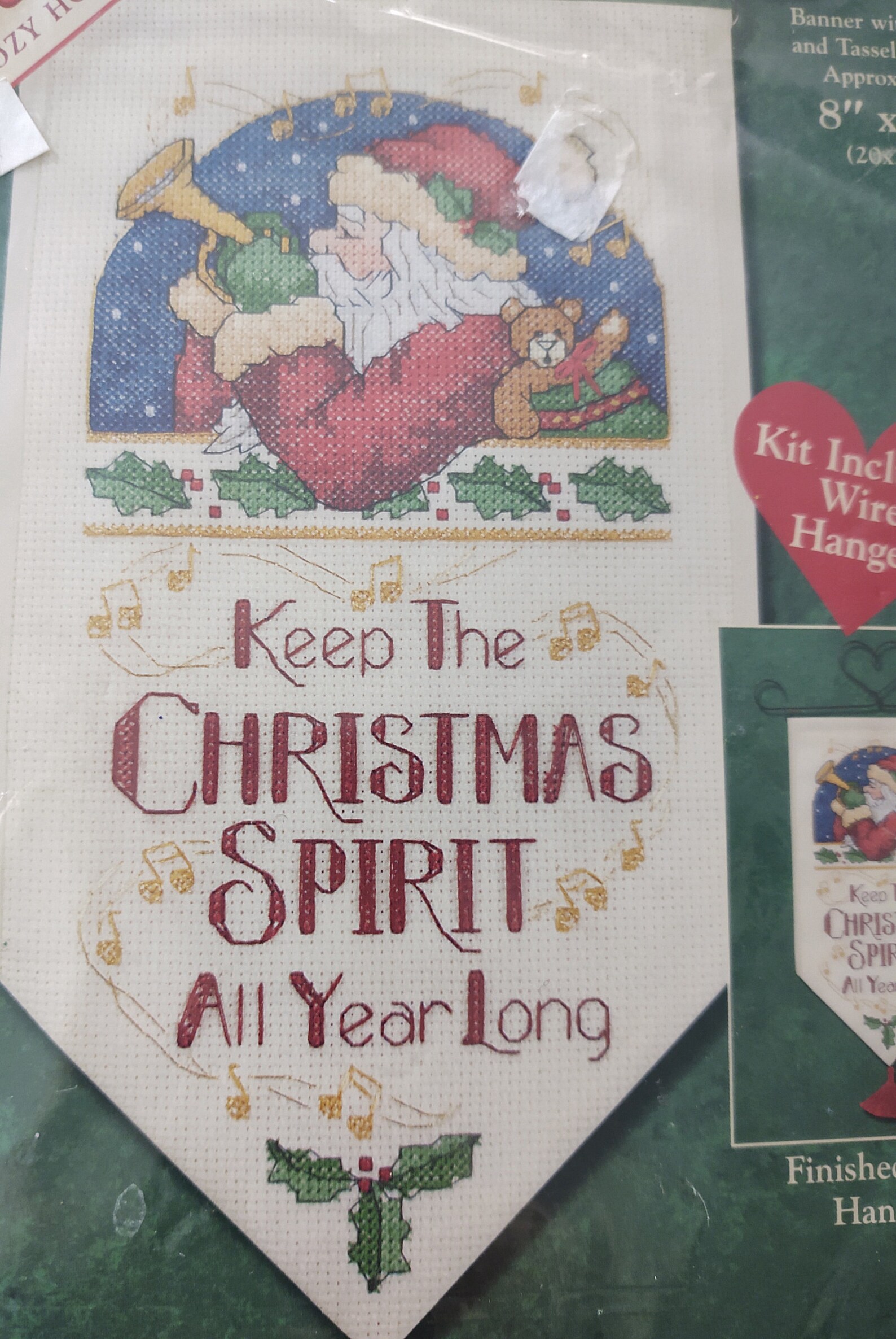 Dimensions Keep the Christmas Spirit Banner Santa Claus | Etsy